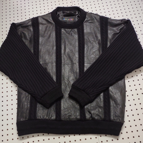 Bagazio | Sweaters | Vintage Bagazio Oversized Sweater With Leather ...